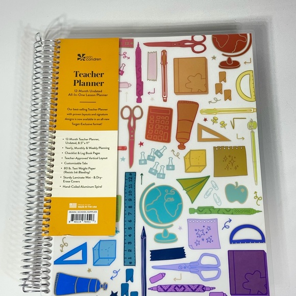 Erin Condren | Office | Erin Condren 2 Month Undated Teacher Planner ...